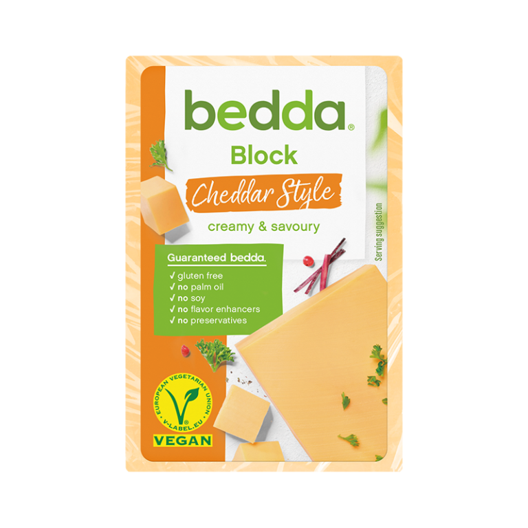 bedda Block British Style – Vegane Cheddar-Alternative - bedda world