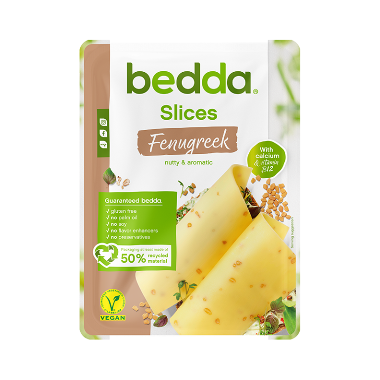 bedda Slices Fenugreek - Vegan sliced cheese alternative - bedda world